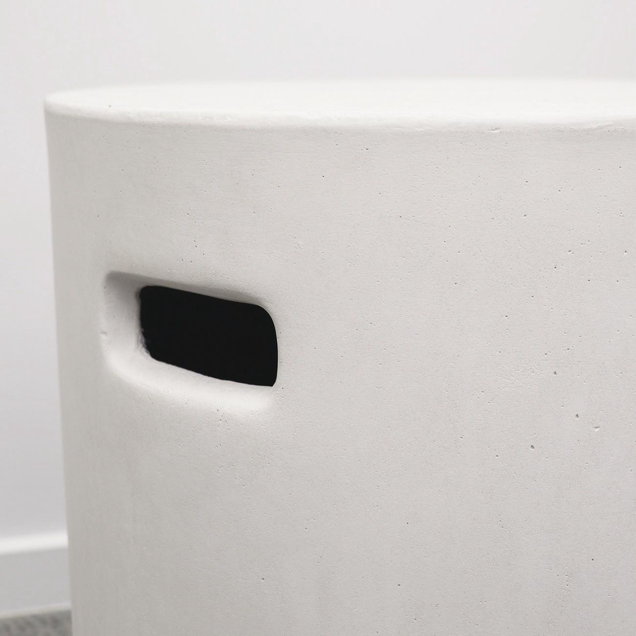 Hus | CONCRETE PIPE STOOL - WHITE, OUTDOOR FURNITURE