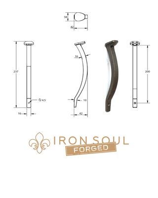 Iron Soul Forged Railway Nail Handles (4 Sizes), Door Handles | Visual ...