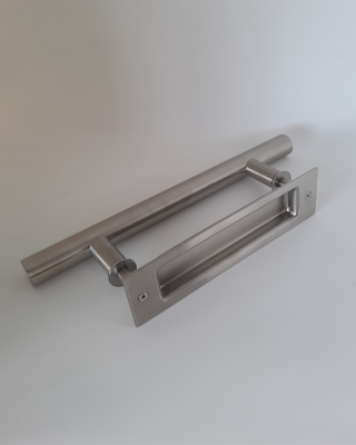 Urban Round Handle with Recess - 300mm - Stainless Steel, Door Handles ...