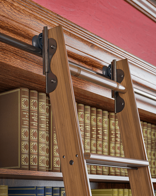 Quiet Glide Rolling Hook Classic Brake Wheel Ladder Hardware Set ...