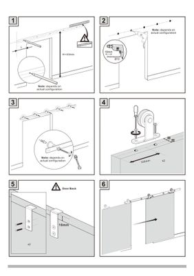 VH Aero Top Mount Hanger Exterior Barn Door Hardware (2mtr- 2.4mtr ...