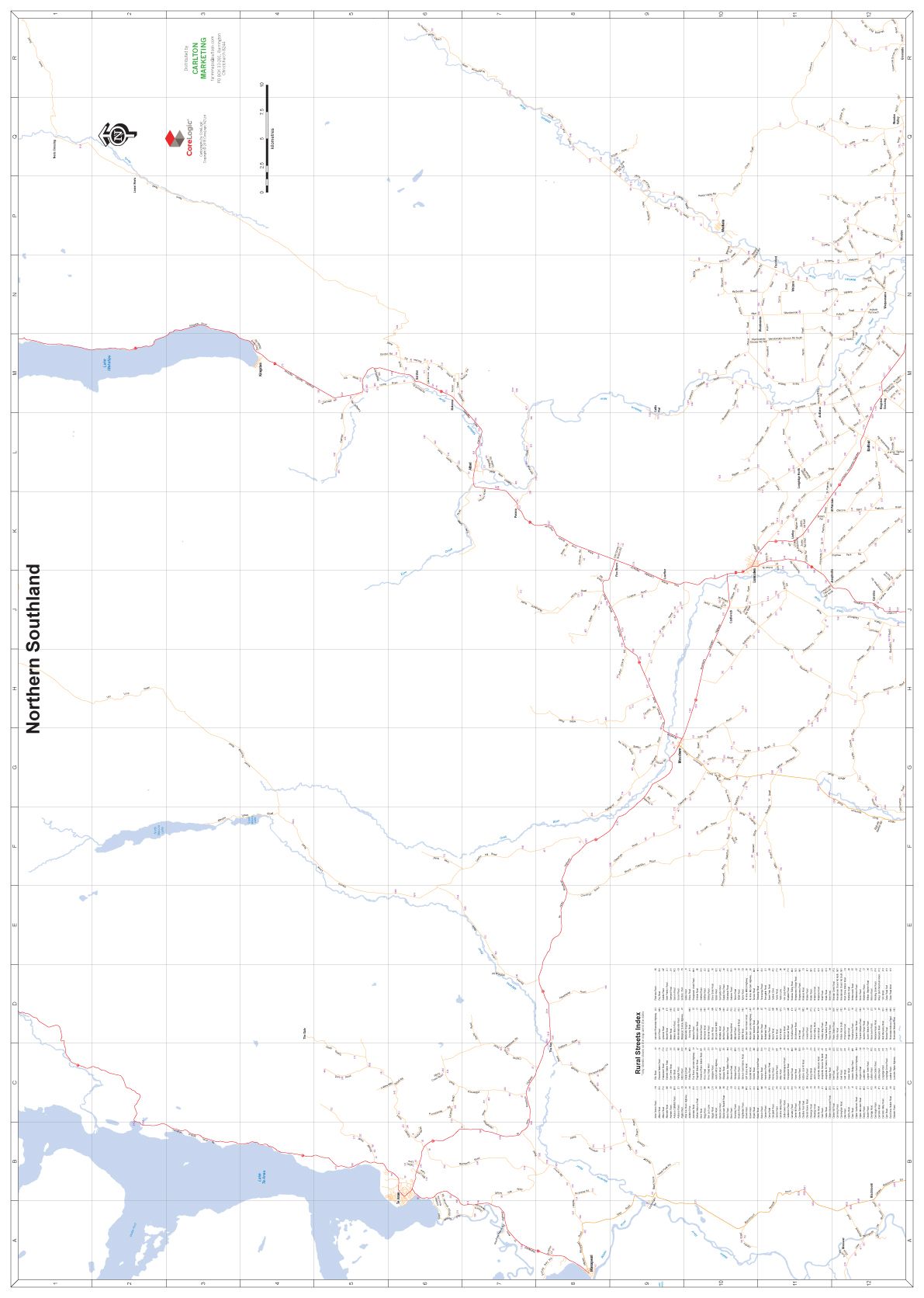 Rural Maps NZ | Otago 3 A0 Wall Map, Wall Map