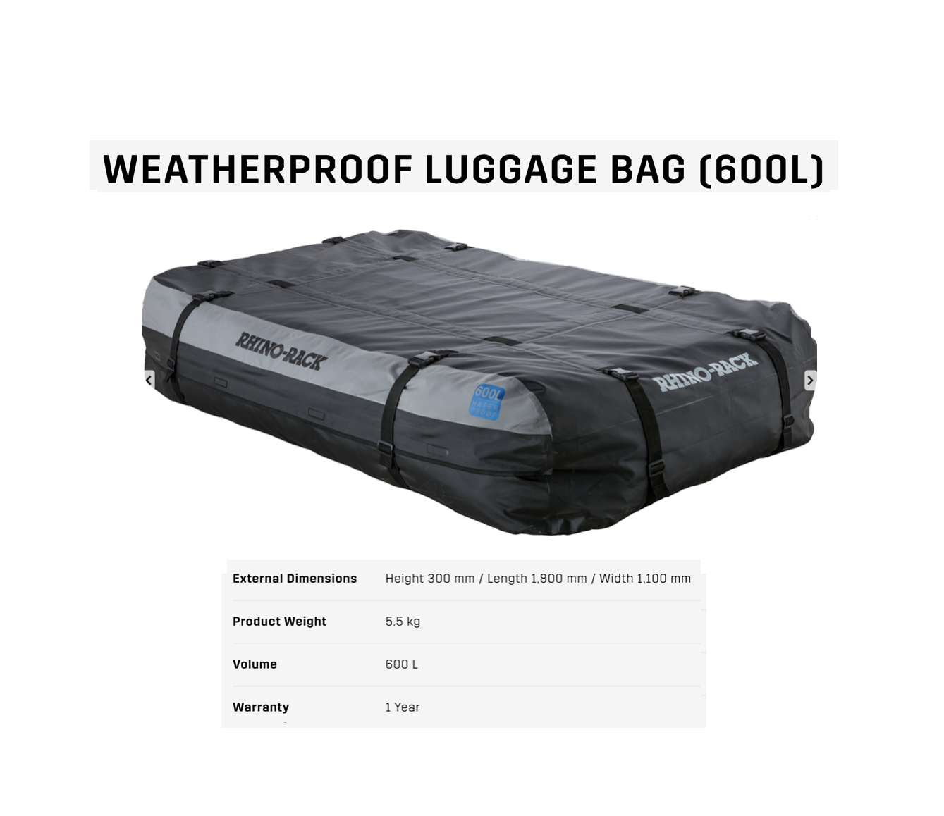 RHINO-RACK WEATHERPROOF LUGGAGE BAGS, Cargo Bags | 4WD Solutions