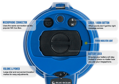 Blue Ocean Megaphone | Loud, Reliable, Waterproof | NK NZ