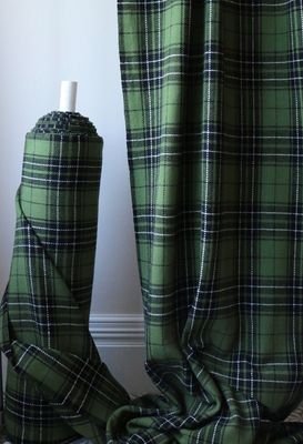 MCLEAN TARTAN COLLECTION - bush green, blankets + throws