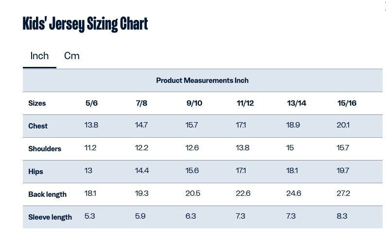Soccer United Football Supplies | PUMA SHIRT SIZE GUIDE