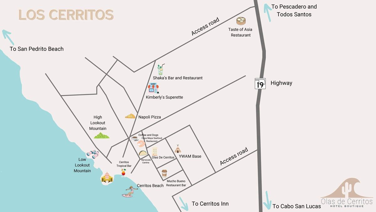Los Cerritos Mexico Map