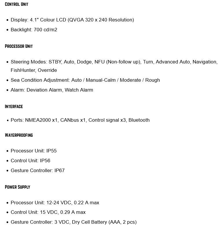 Furuno Navpilot 300 Autopilot Kit with Gesture Controller, Autopilot ...