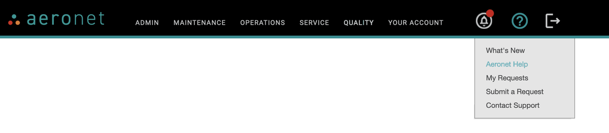 Logging into Aeronet Help Center | Aeronet Software