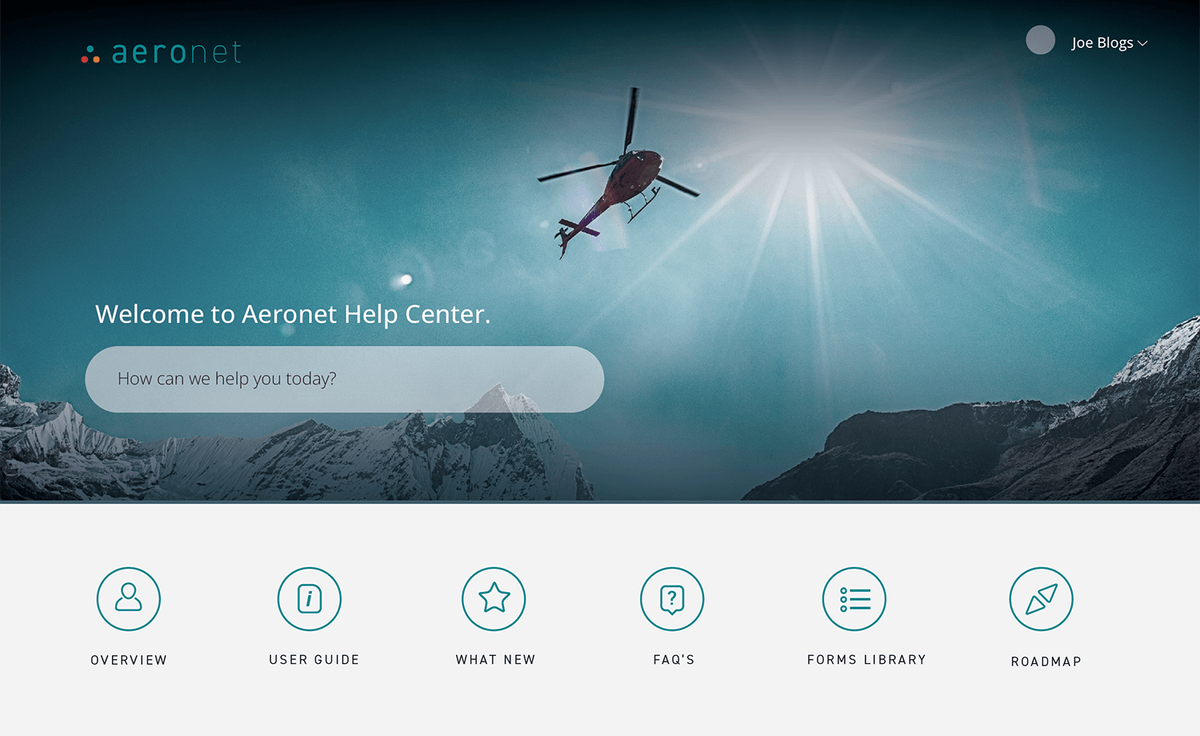 Logging into Aeronet Help Center | Aeronet Software