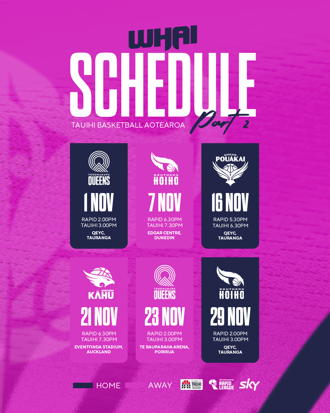 Whai's FIRST Sal's NBL Season | Schedule | Whai Basketball | Whai ...