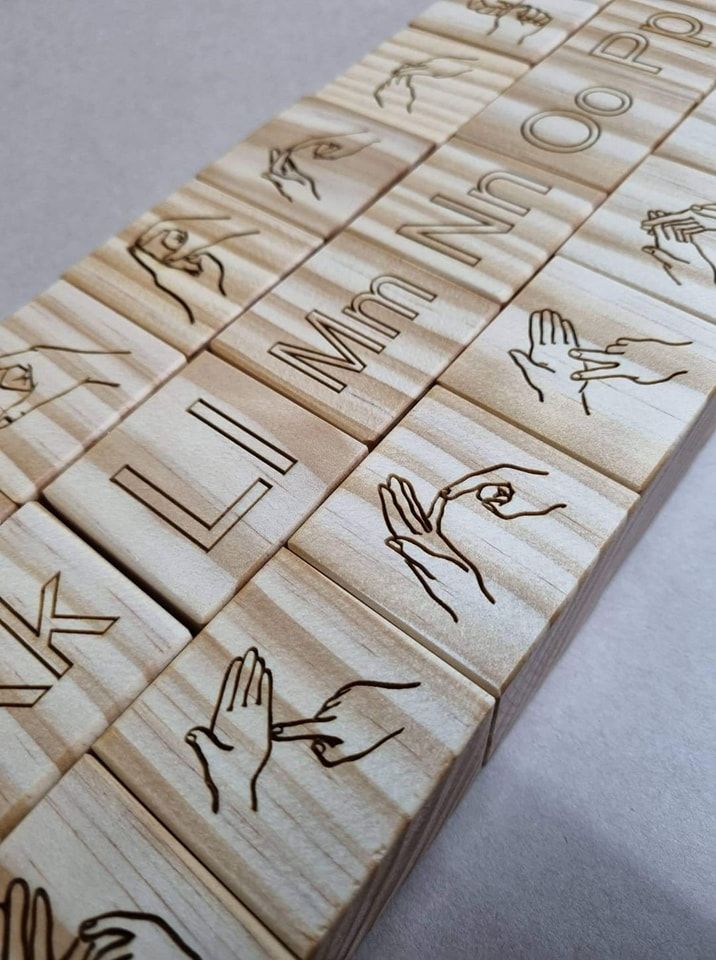 Sign language alphabet blocks, Educational Resources | Carpenter & co Ltd