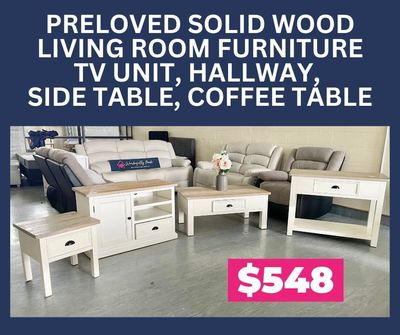 Preloved Lounge Set Furniture: TV Unit, Hallway Table, Side Table and ...