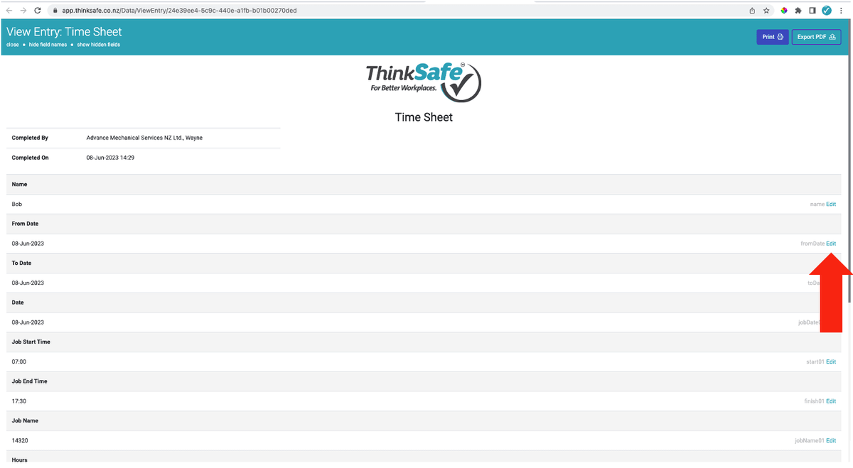 EDITING DATA | ThinkSafe Global