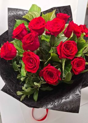 Columbian Red Roses 1 Dozen, Fresh Flowers | Bouquet Floral
